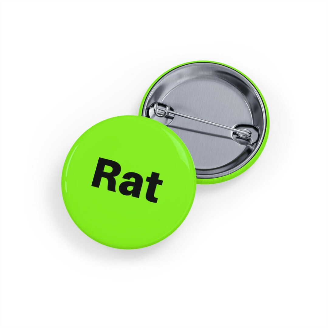 Rat (pin/button) Minimalist Animal Badge, Furry Adjacent, Pet Rat ...