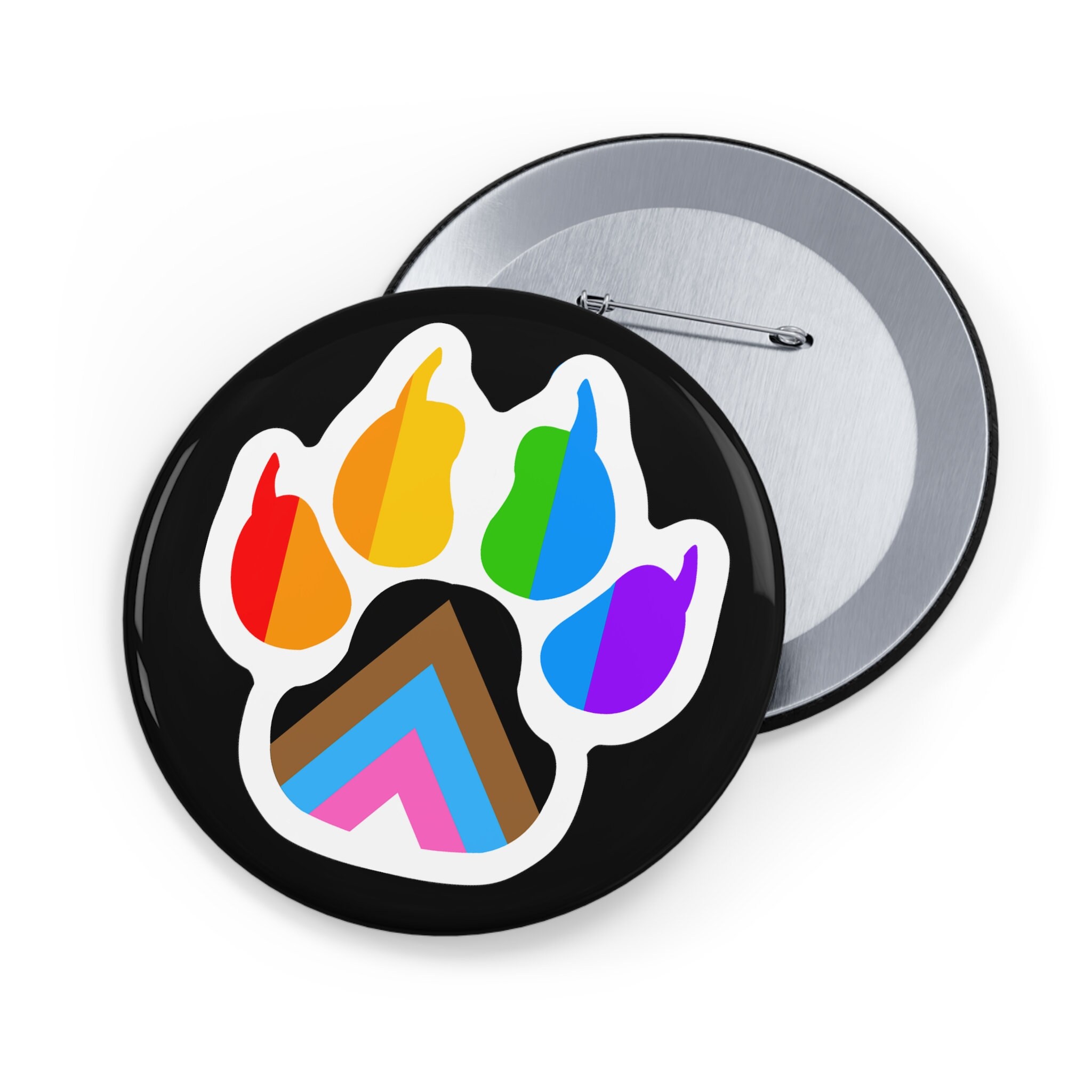 LGBTQIA Pride Paw Flag pin/badge Furry Pride LGBT - Etsy