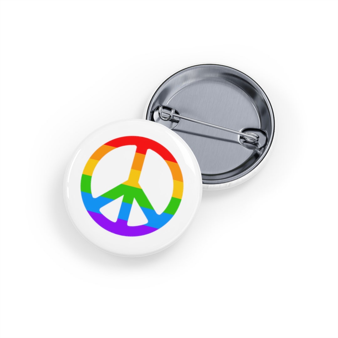 Peace Sign - Rainbow/lgbt (pin/button) - Etsy