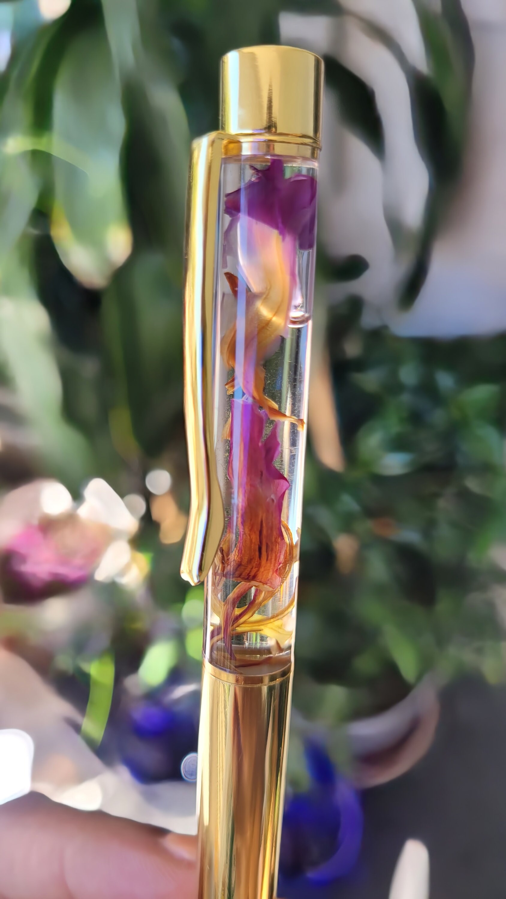 Luxury Pen Floating Lotus Flower Ballpoint Pen Lotus Flower Stationary ...
