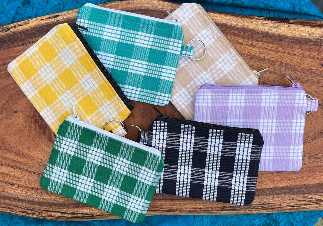 Palaka Coin Purse: Hawaiian Plaid Cotton Wallet - Etsy