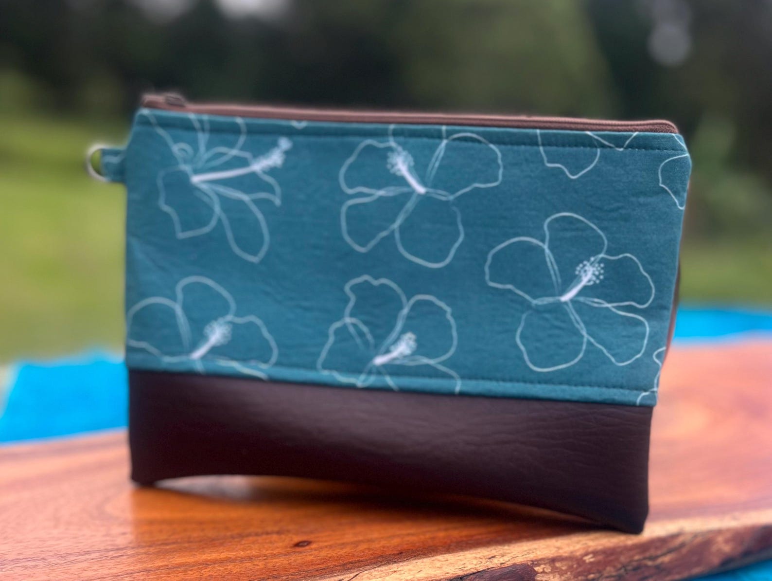 Hawaiian Clutch, Coin Purse, Key Fob Wristlet, Hibiscus Flower, Small ...