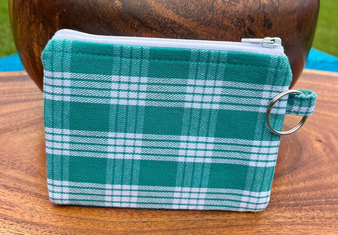Palaka Coin Purse: Hawaiian Plaid Cotton Wallet - Etsy
