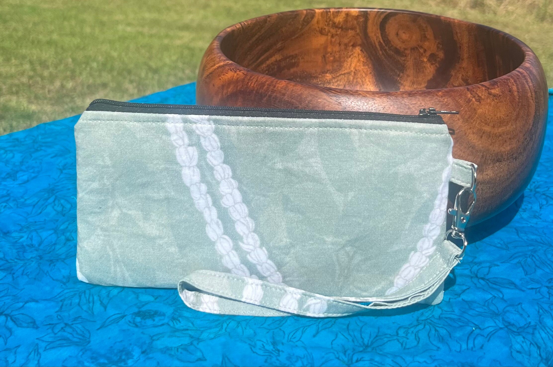 Medium-sized Zippered Pouch With Wrist Strap, Key Fob, iPhone Holder ...