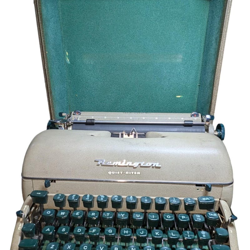 Green Typewriter - Etsy