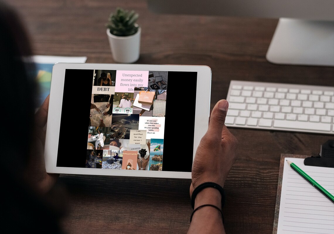 DIGITAL Vision Board 2023 Black Girl Aesthetic Vision Board - Etsy