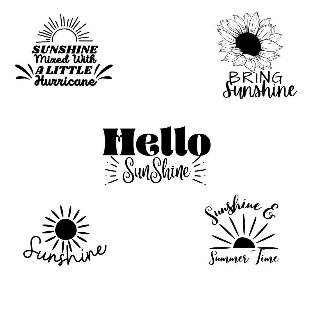 5 Sunshine Theme SVG Files - Etsy