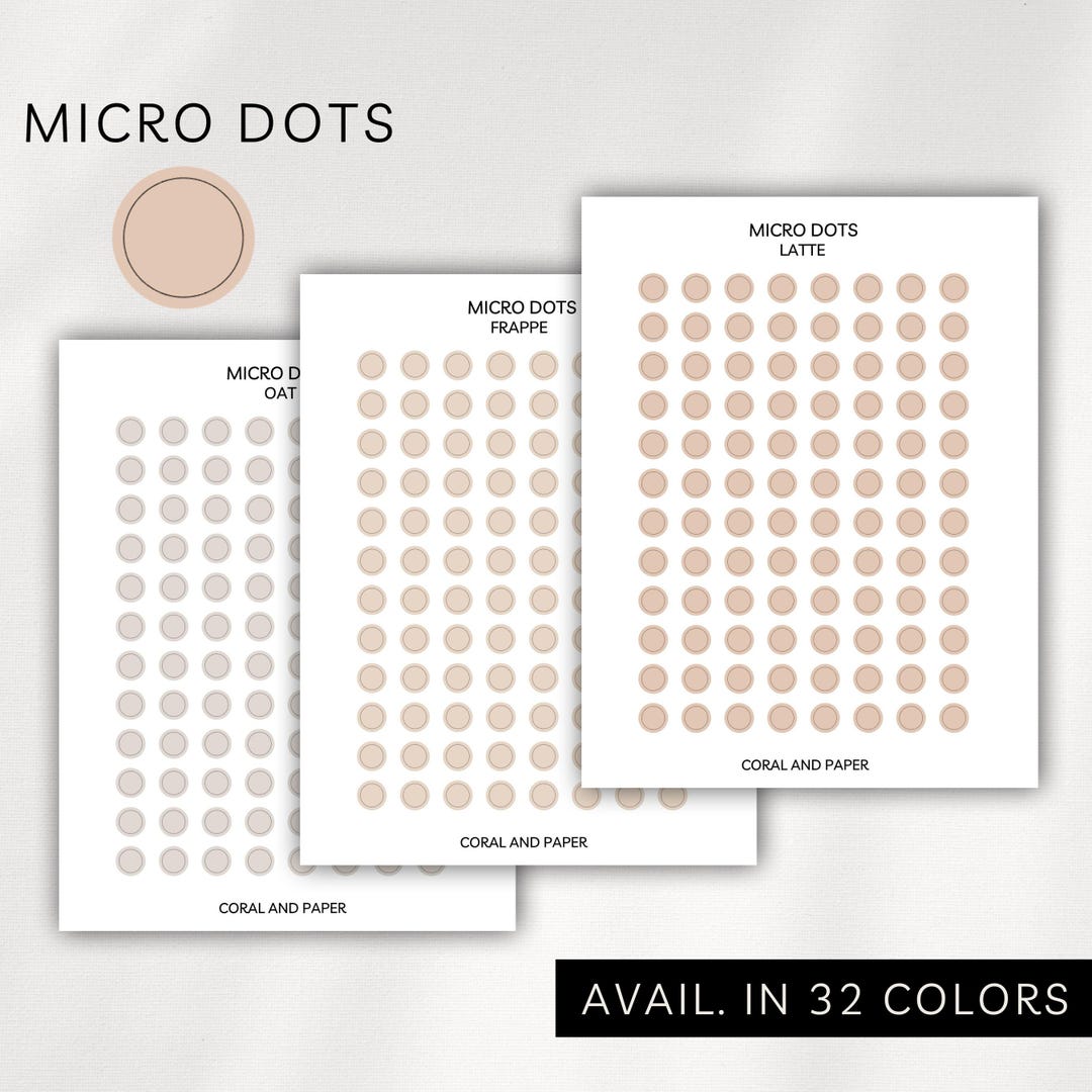 TRANSPARENT MICRO DOTS Planner Stickers | Minimal Planning | Tiny ...