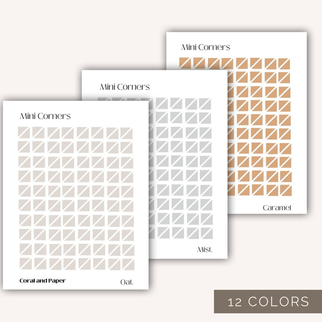 MINI CORNERS Functional Planner Stickers Minimalist Planning - Etsy