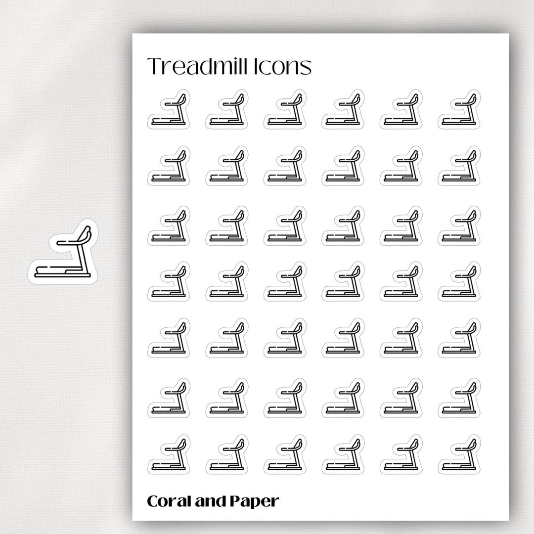 TREADMILL - Mini Icon Stickers | Minimalist Planner Stickers ...