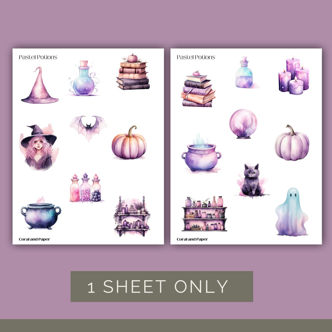 Pastel Potions - Deco Stickers | Planner Stickers | Sticker Sheet - Etsy