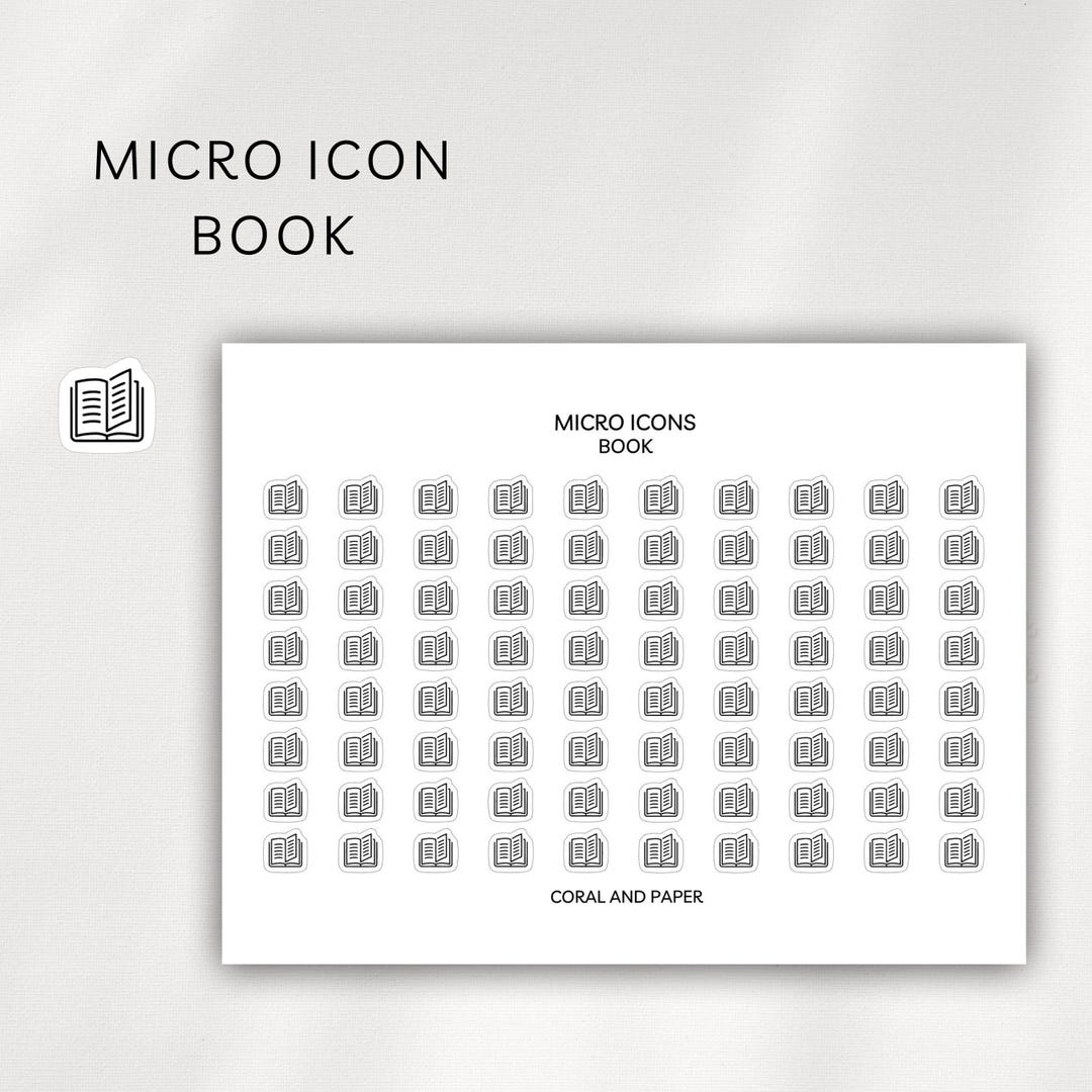 Book Micro Icons | Reading Logs & Study Sessions | Tiny Icons for ...