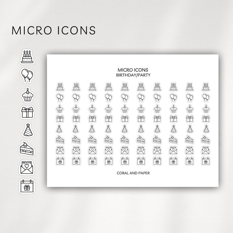 Hobonichi Micro Icons - Etsy