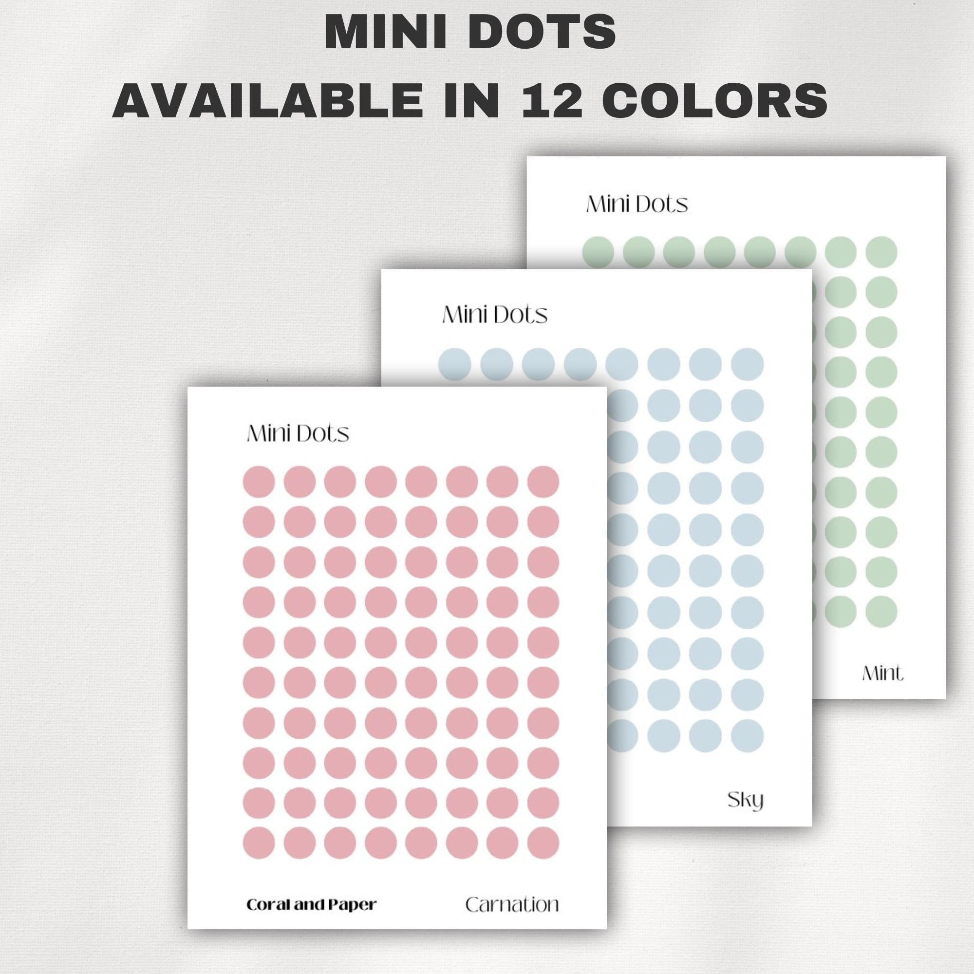 TRANSPARENT MINI DOTS Minimal & Functional Planner Stickers Dots ...