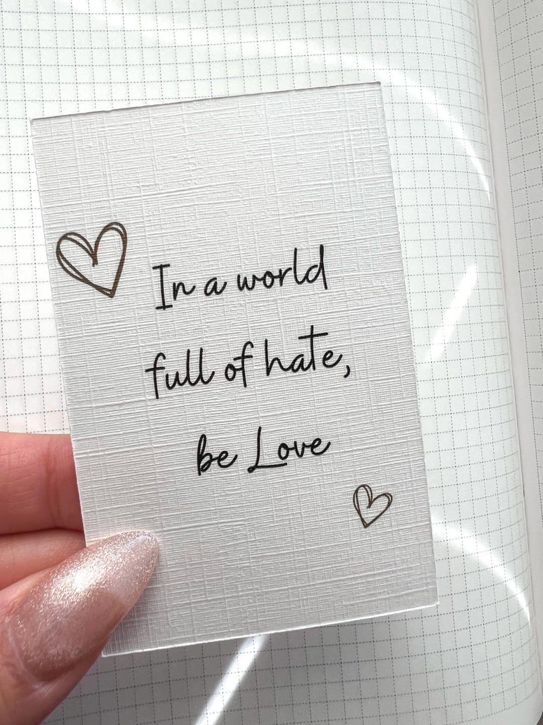 Journaling Quote Card | Minimal Linen Textured Quote Card | Minimal ...