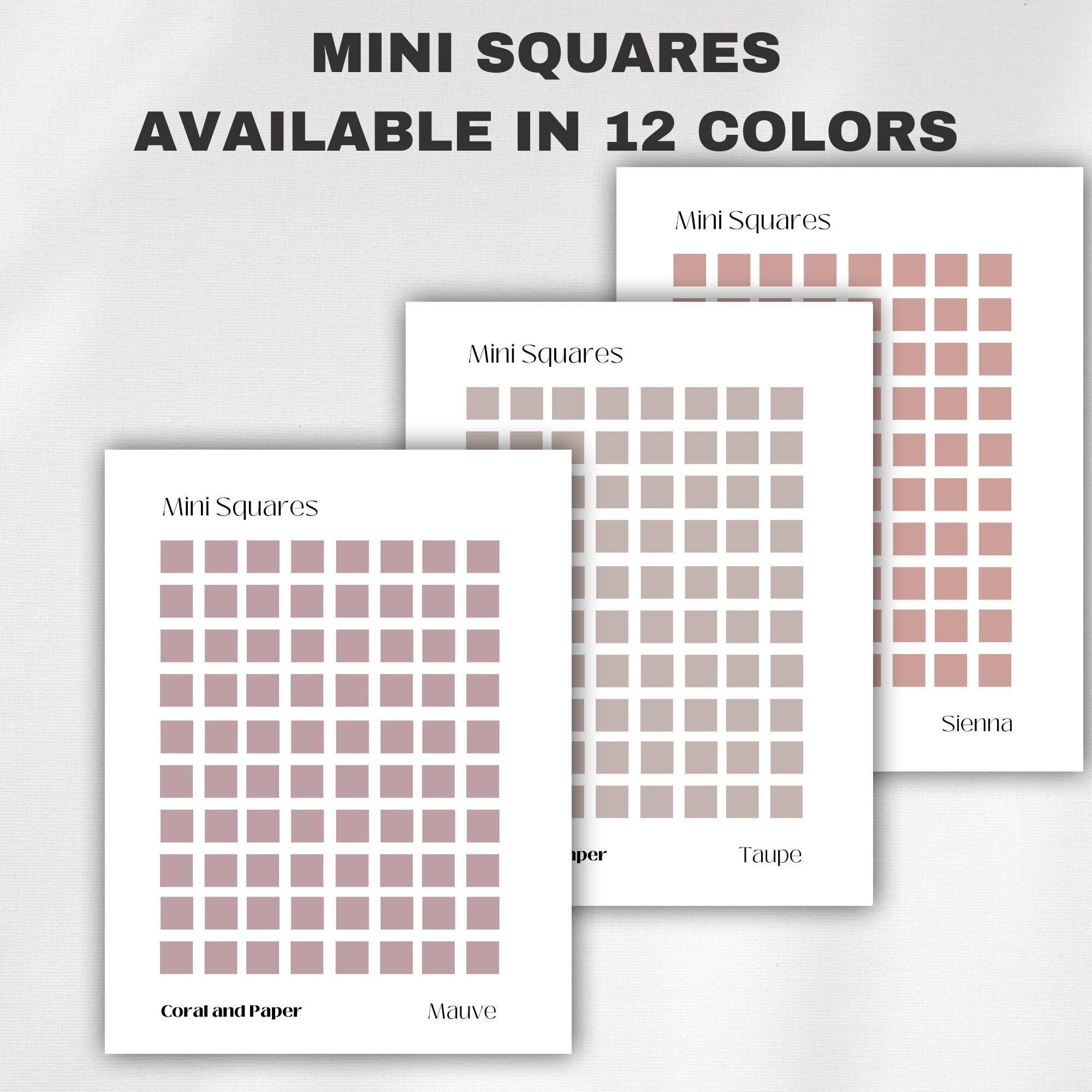 TRANSPARENT MINI Squares Planner Stickers Minimal & Functional Planner ...