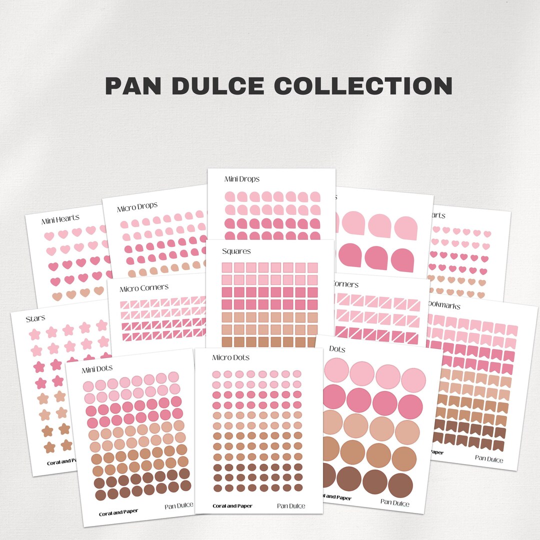 PAN DULCE Planner Stickers Functional Stickers Minimalist Planning - Etsy