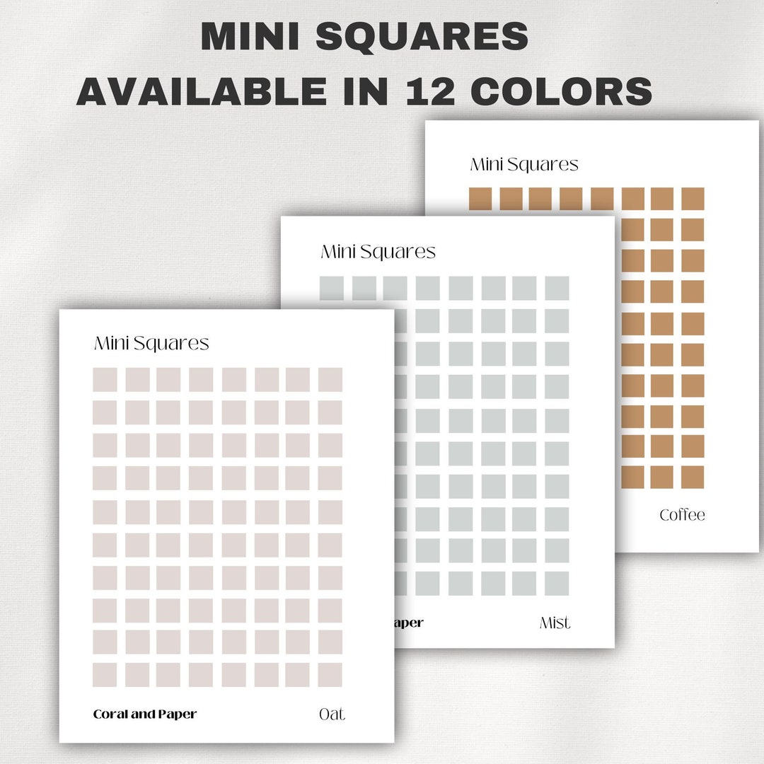 TRANSPARENT MINI Squares Planner Stickers | Minimal & Functional ...