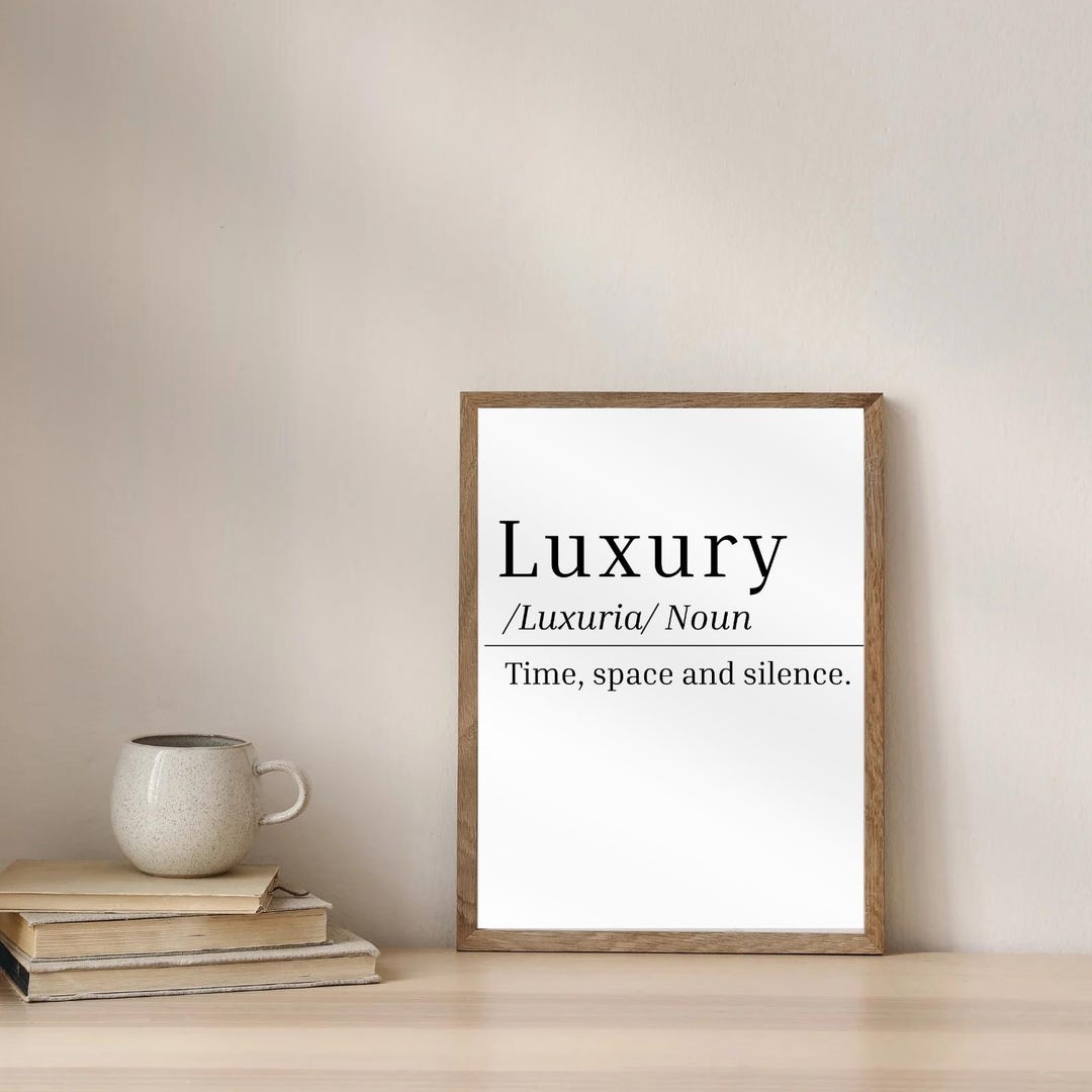 Luxury Definition Wall Art – Minimal Dictionary Style Typography Print ...