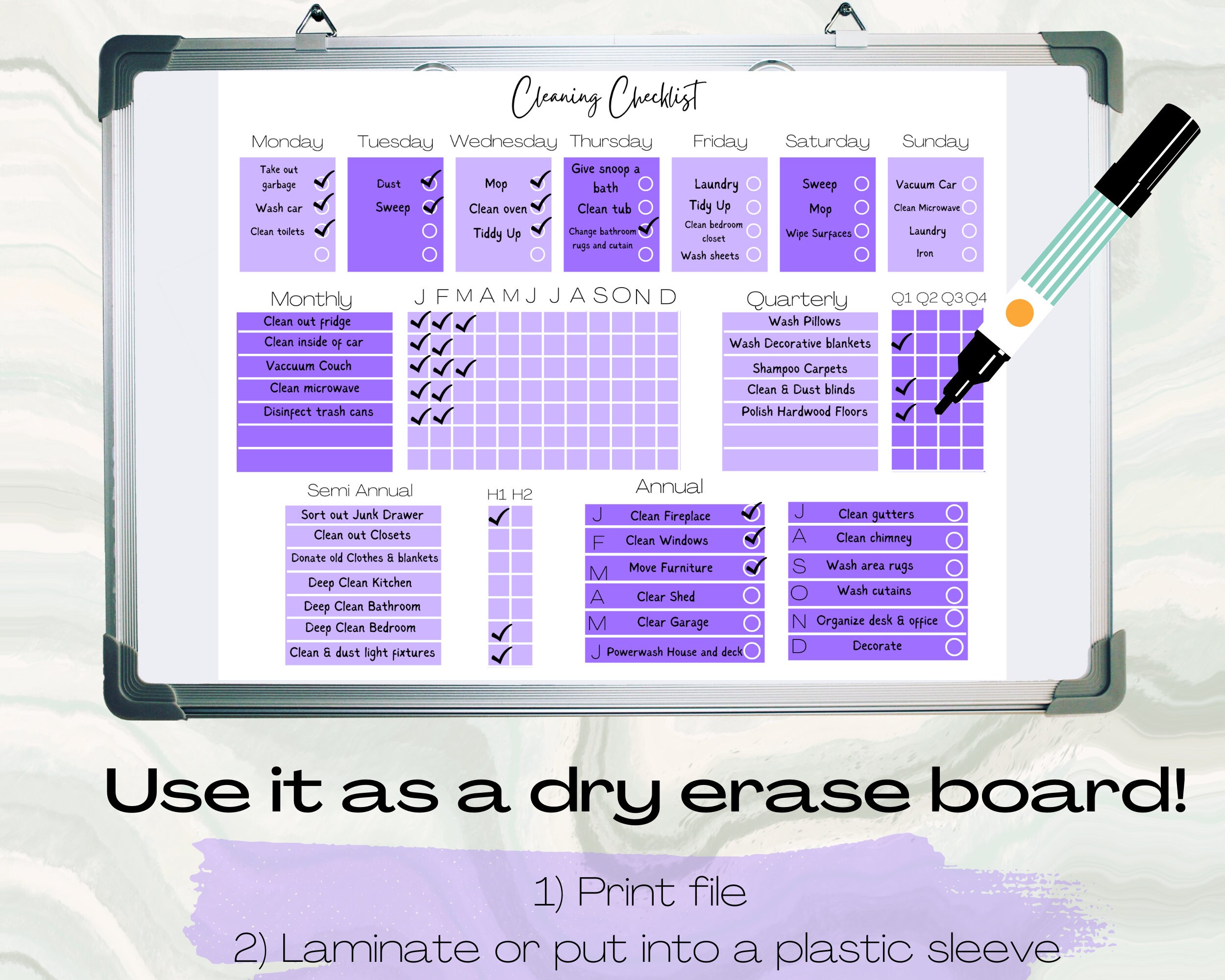 Ultimate Cleaning Checklist, Cleaning Schedule, Cleaning Lists, Visual ...