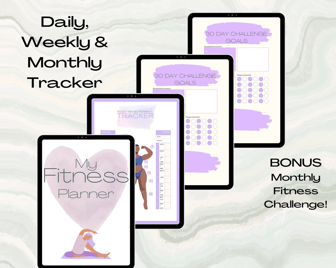 Fitness Planner Weight Loss Tracker Calorie Tracker Fitness - Etsy