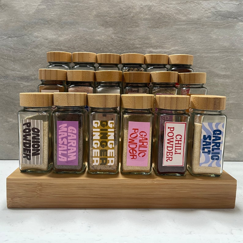 Colorful Spice Labels | PDF & JPG Files, Trendy Spice Labels, Digital ...