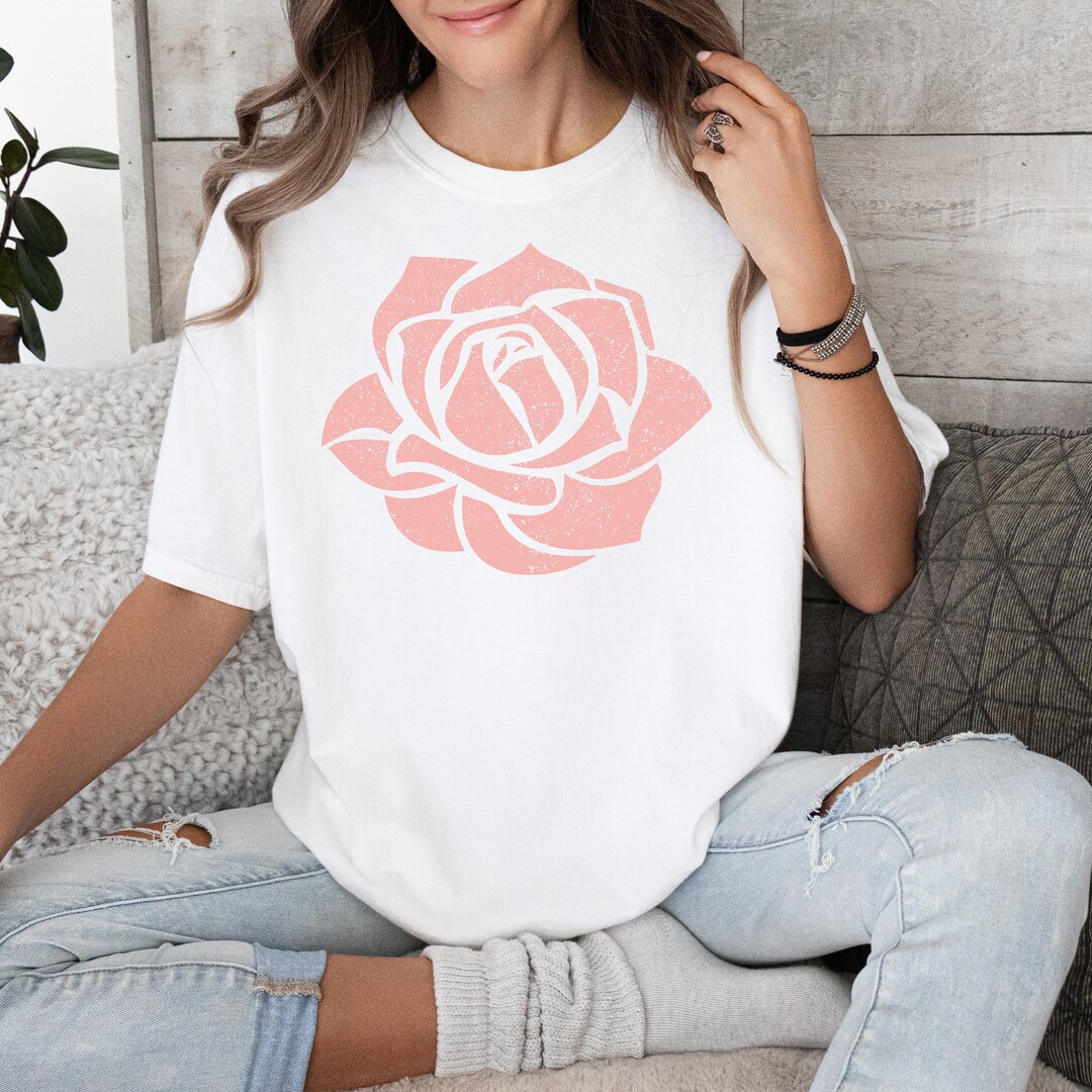 Pink Rose PNG Design - Etsy