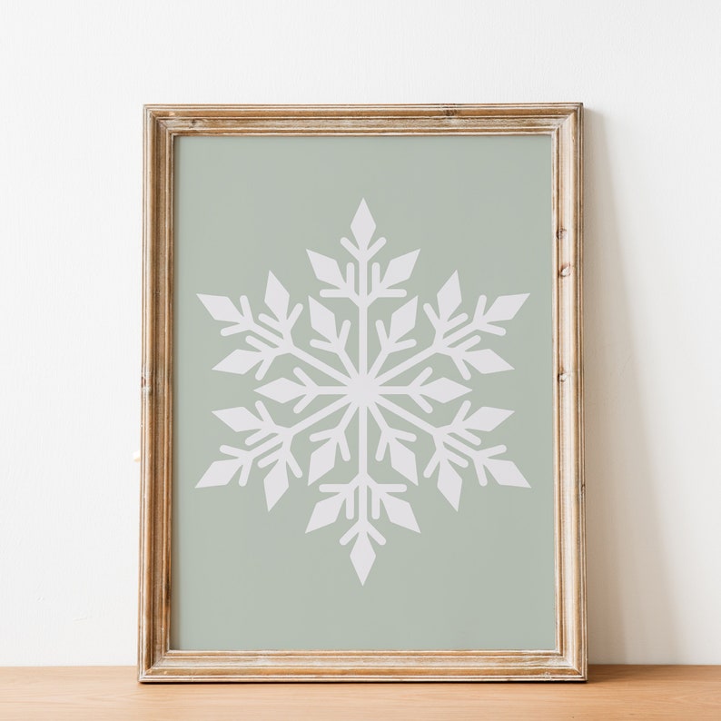 Snowflake Printable Wall Art - Etsy