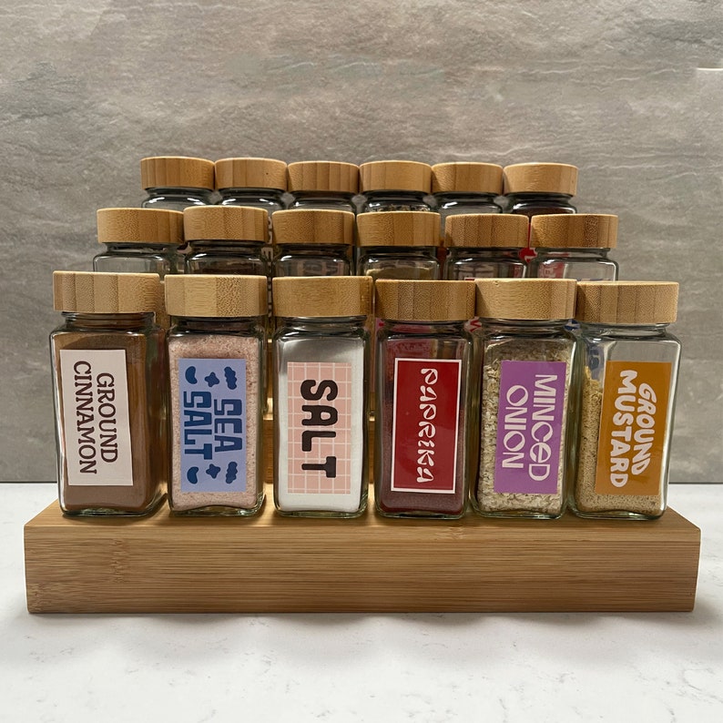 Colorful Spice Labels | PDF & JPG Files, Trendy Spice Labels, Digital ...