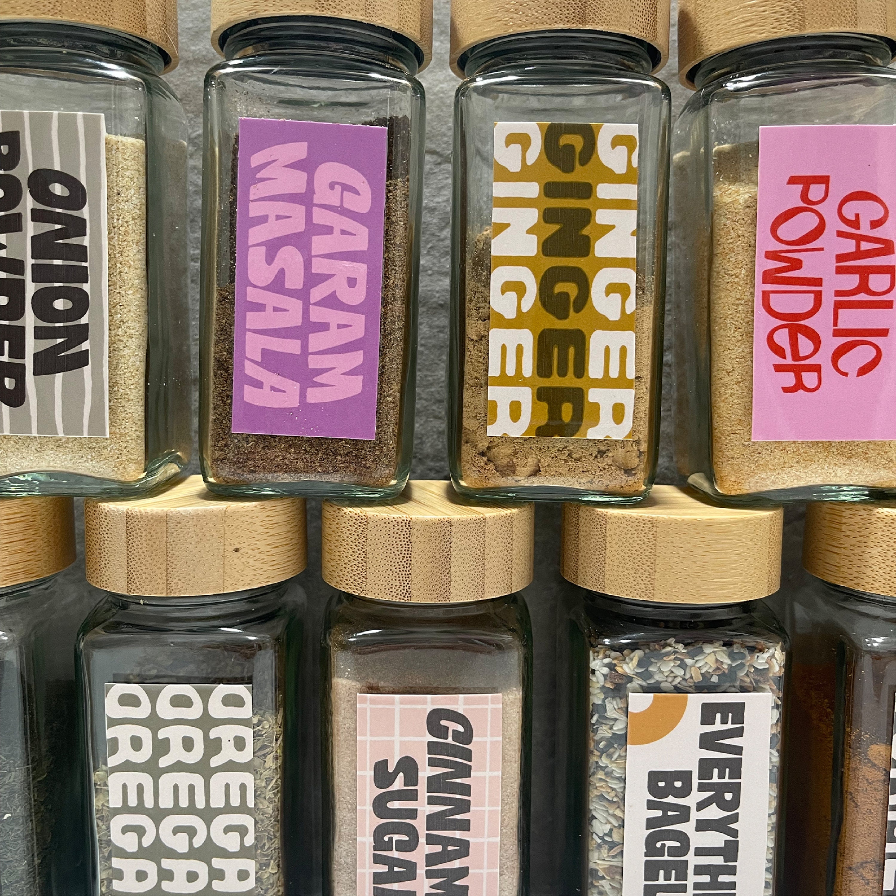 Colorful Spice Labels | PDF & JPG Files, Trendy Spice Labels, Digital ...