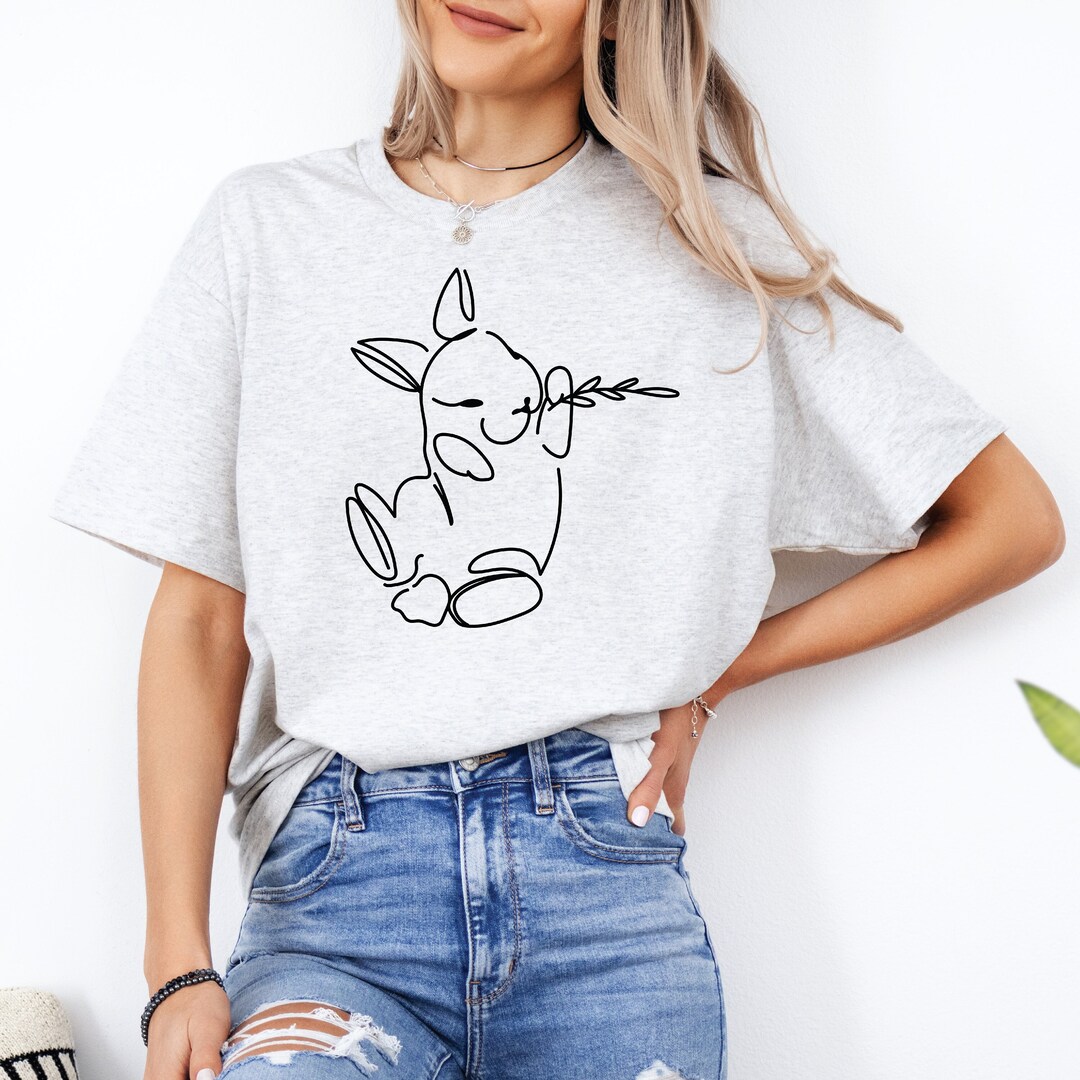 Bunny Line Art | PNG Design - Etsy