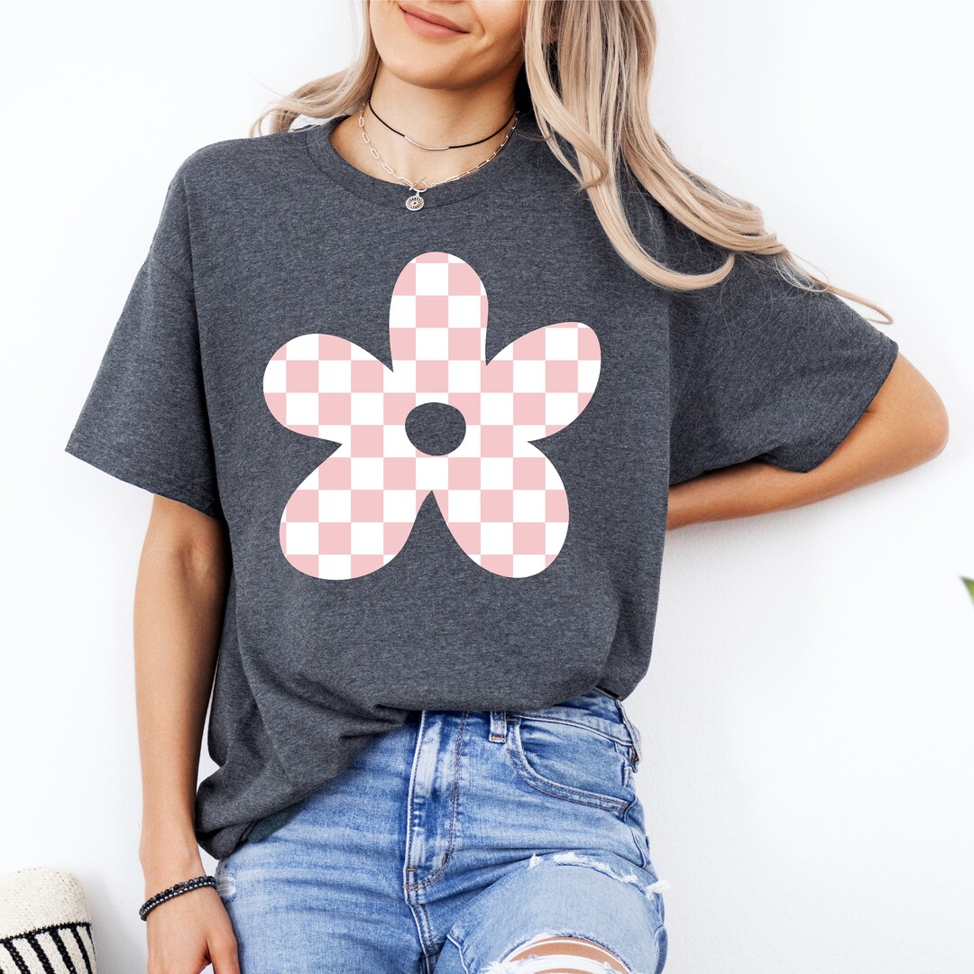 Checkered Flower | PNG Design - Etsy