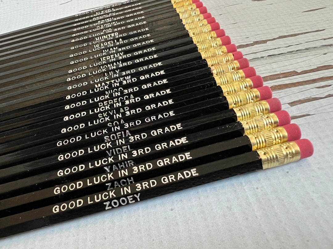 Back to School New School Year Custom PERSONALIZED Pencil Good Luck in ...
