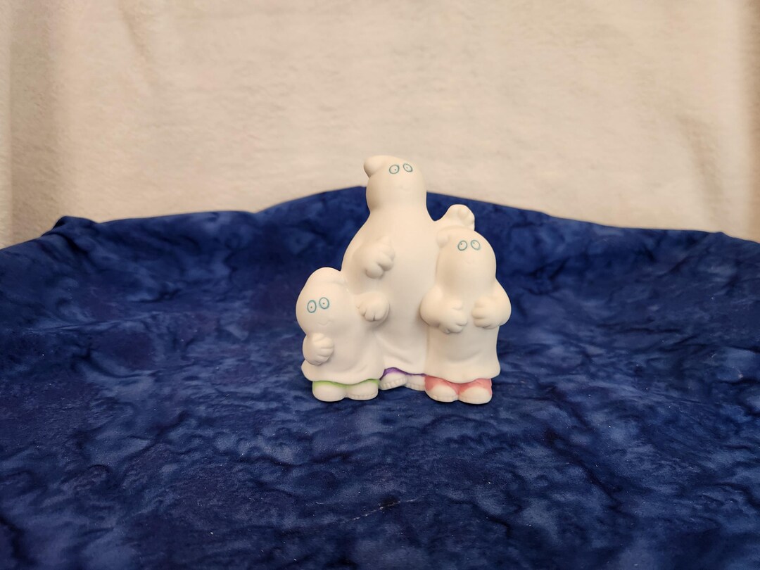 Ceramic 3 Ghost With Blue Eye and Colorful Snickers Halloween Home ...