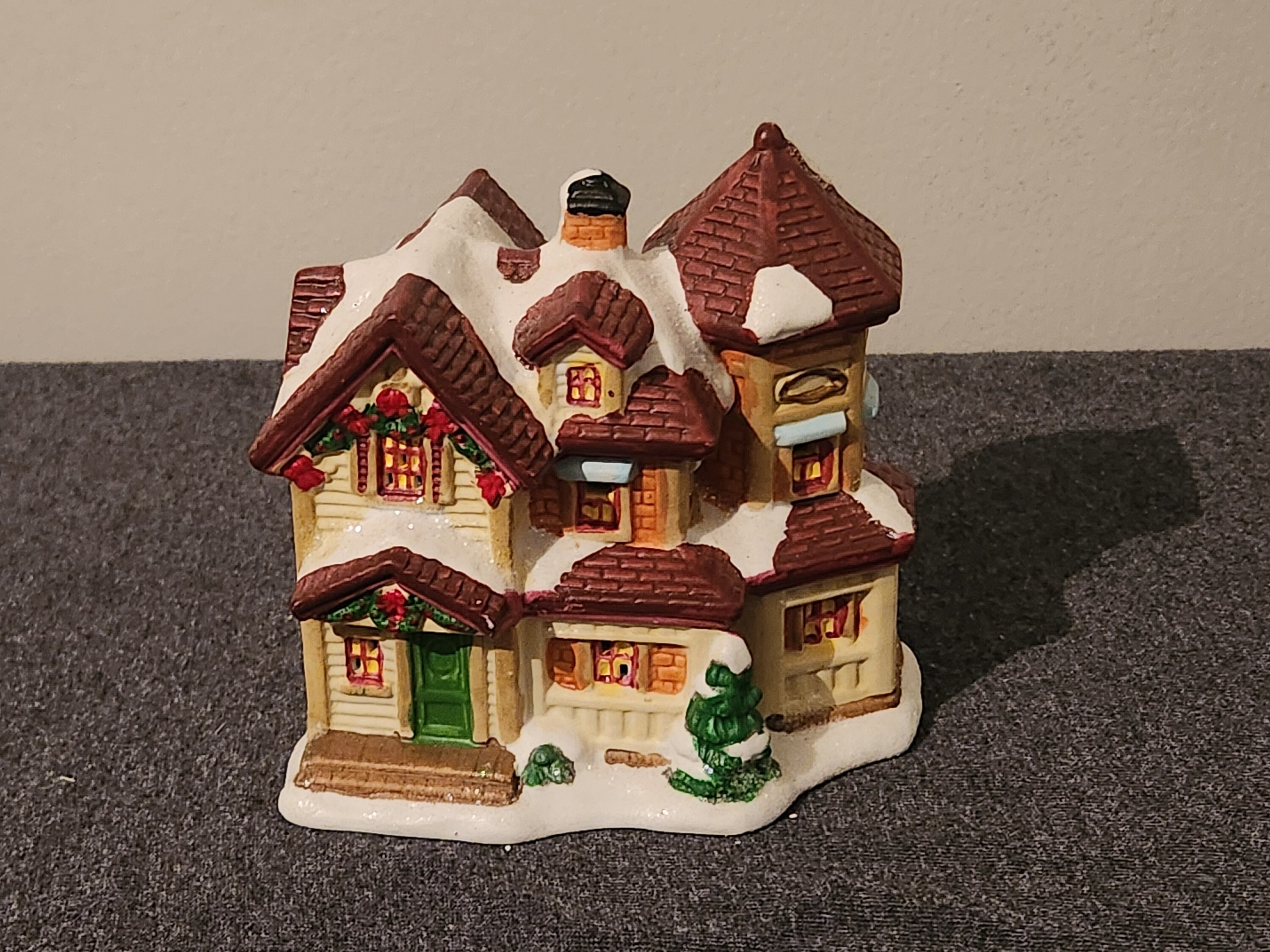 Vintage Cobblestone Corner Windham Heights Christmas Village Light up ...
