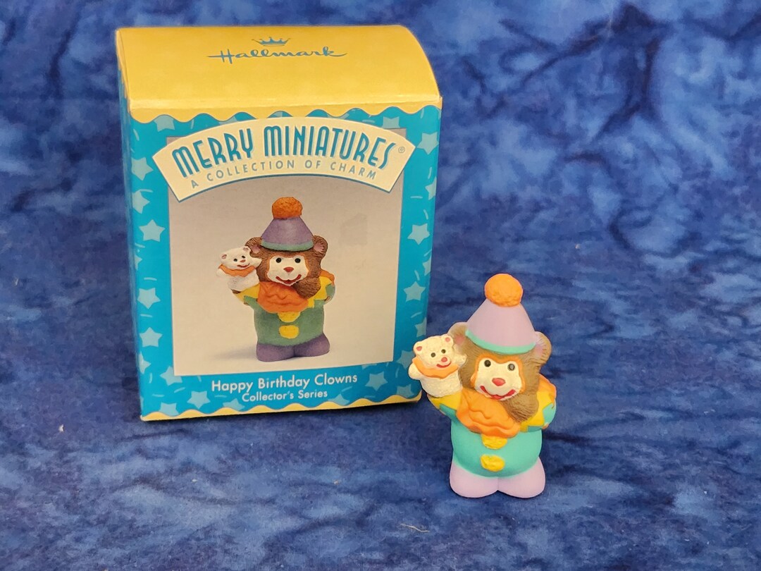 Clown Hallmark Keepsake Happy Birthday Clowns Merry Miniatures Birthday ...