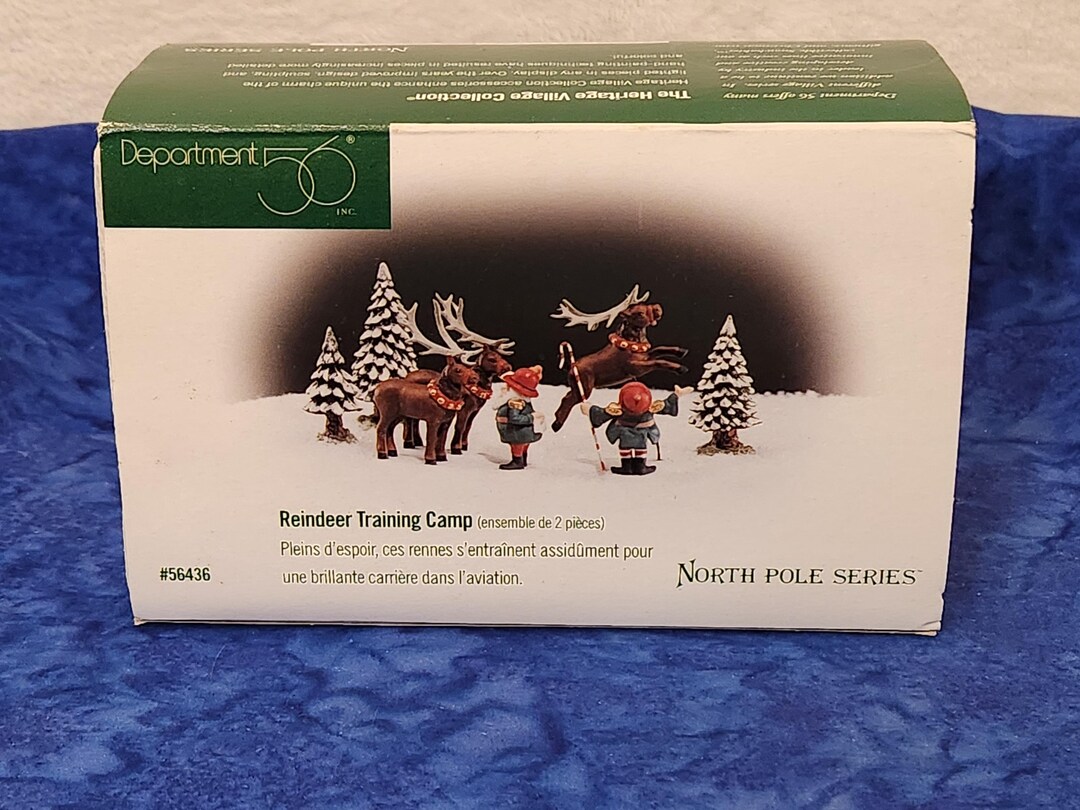Reindeer Training Camp North Pole Series Dept 56 Set of 2 Christmas ...