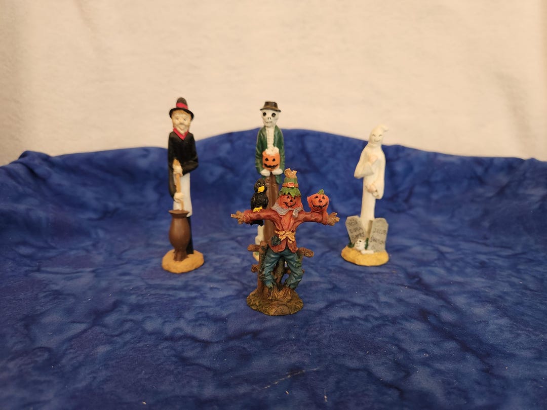 Pencil Figures Ghost Witch Skeleton With Pumpkin Head Set of 3 Plus ...
