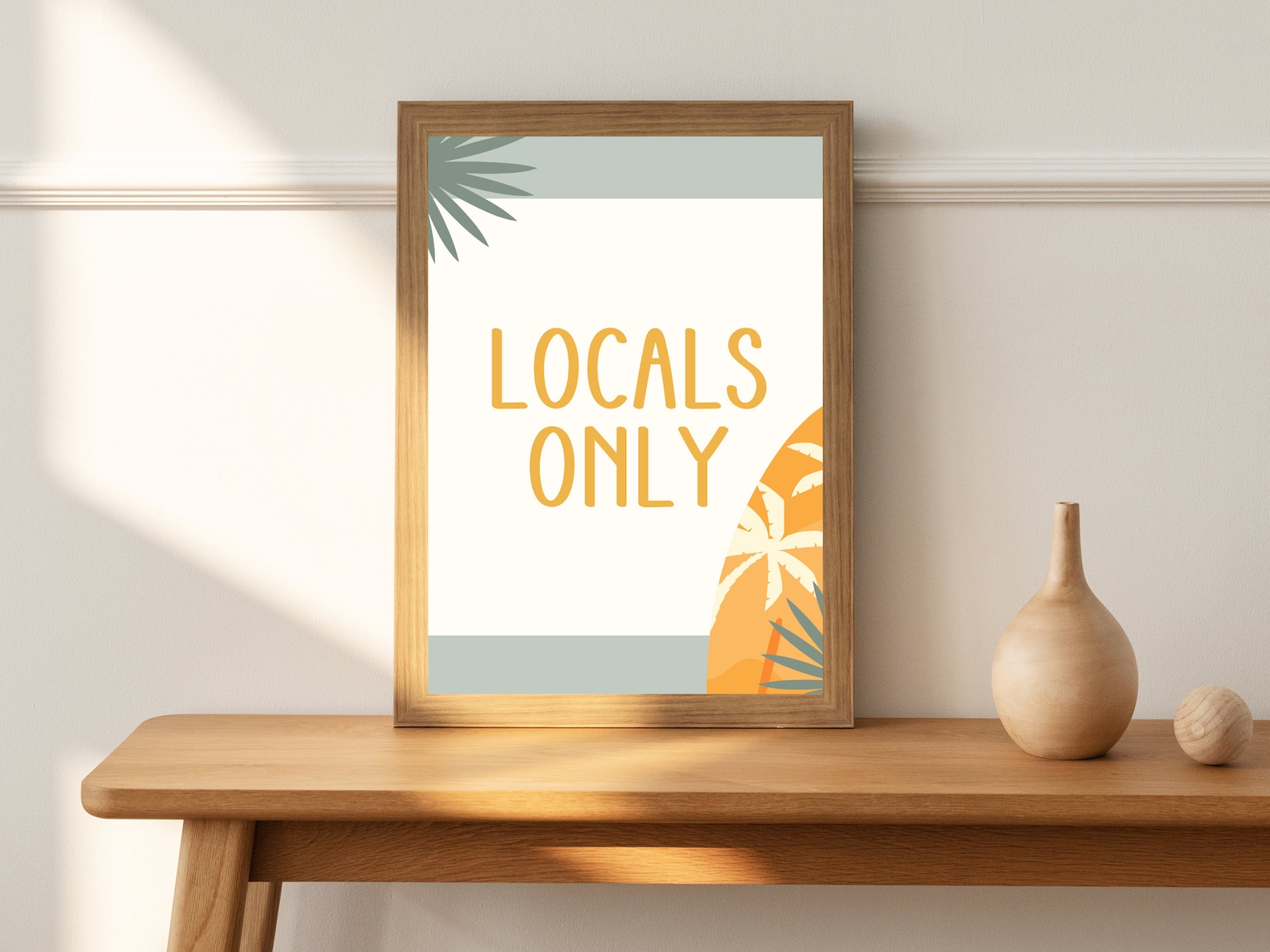 Locals Only Printable Art, Surf Wall Art, Kids Beach Room, Coastal ...