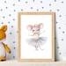 Ballerina Mouse Nursery Wall Art, Sweet Ballet Dancer Print, Pink Girls ...