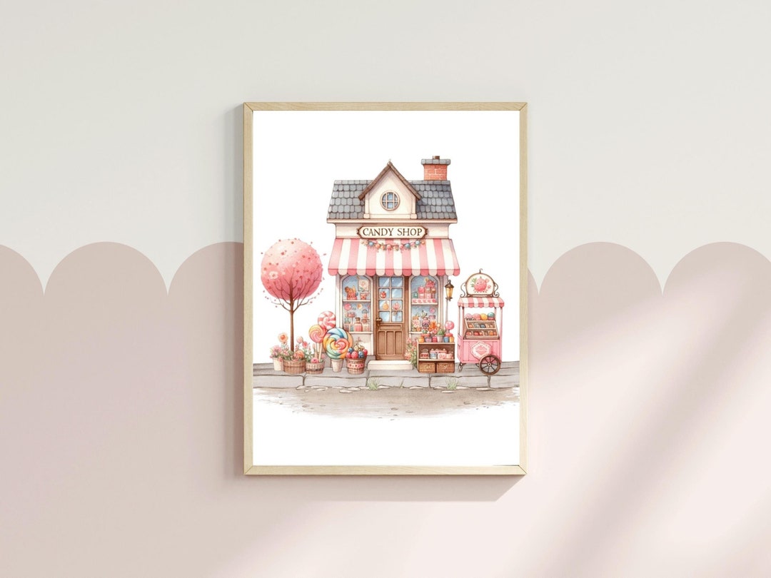 Candy Shop Nursery Print, Sweet Shop Printable, Cute Girl's Room Decor ...