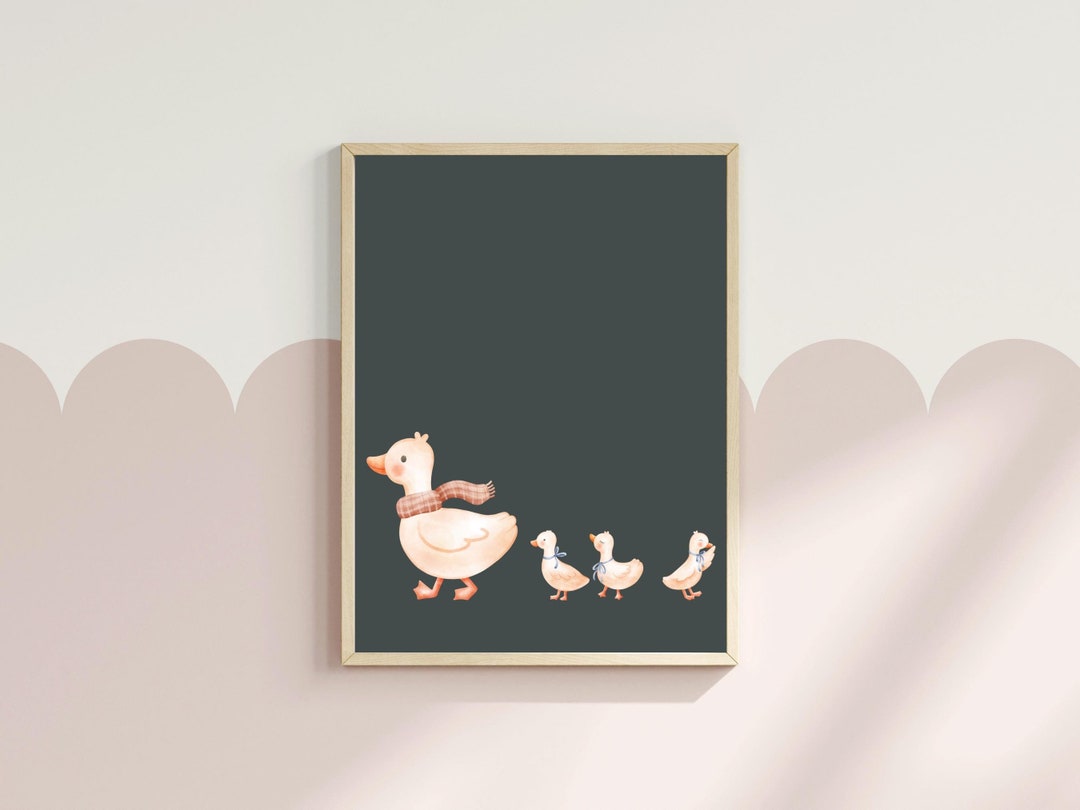 Cute Duck Family Printable, Duck Nursery Decor, Farm Animal Poster ...