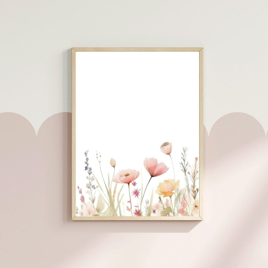Beautiful Spring Flowers Wall Art, Botanical Watercolour Printable ...