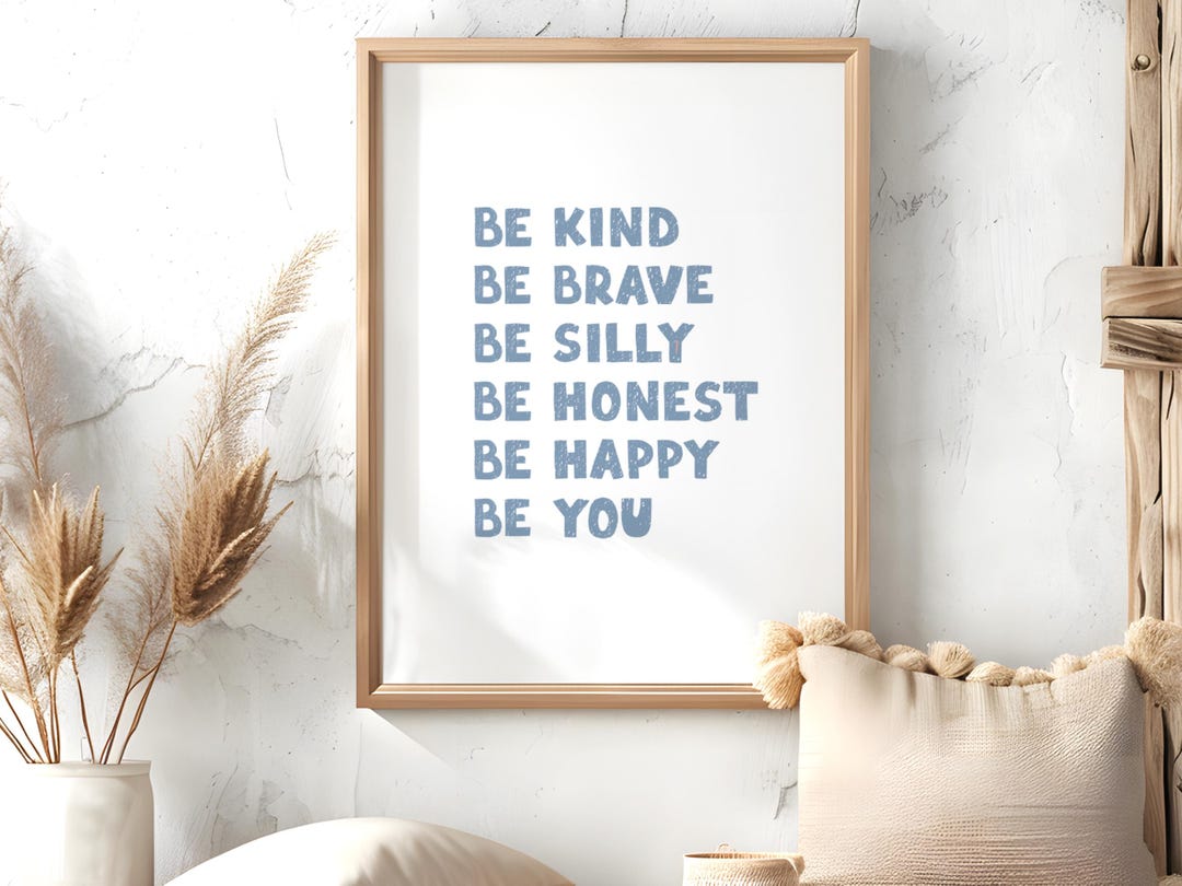 Be Kind Be Happy Be You Quote for Kids Room, Motivational Classroom ...