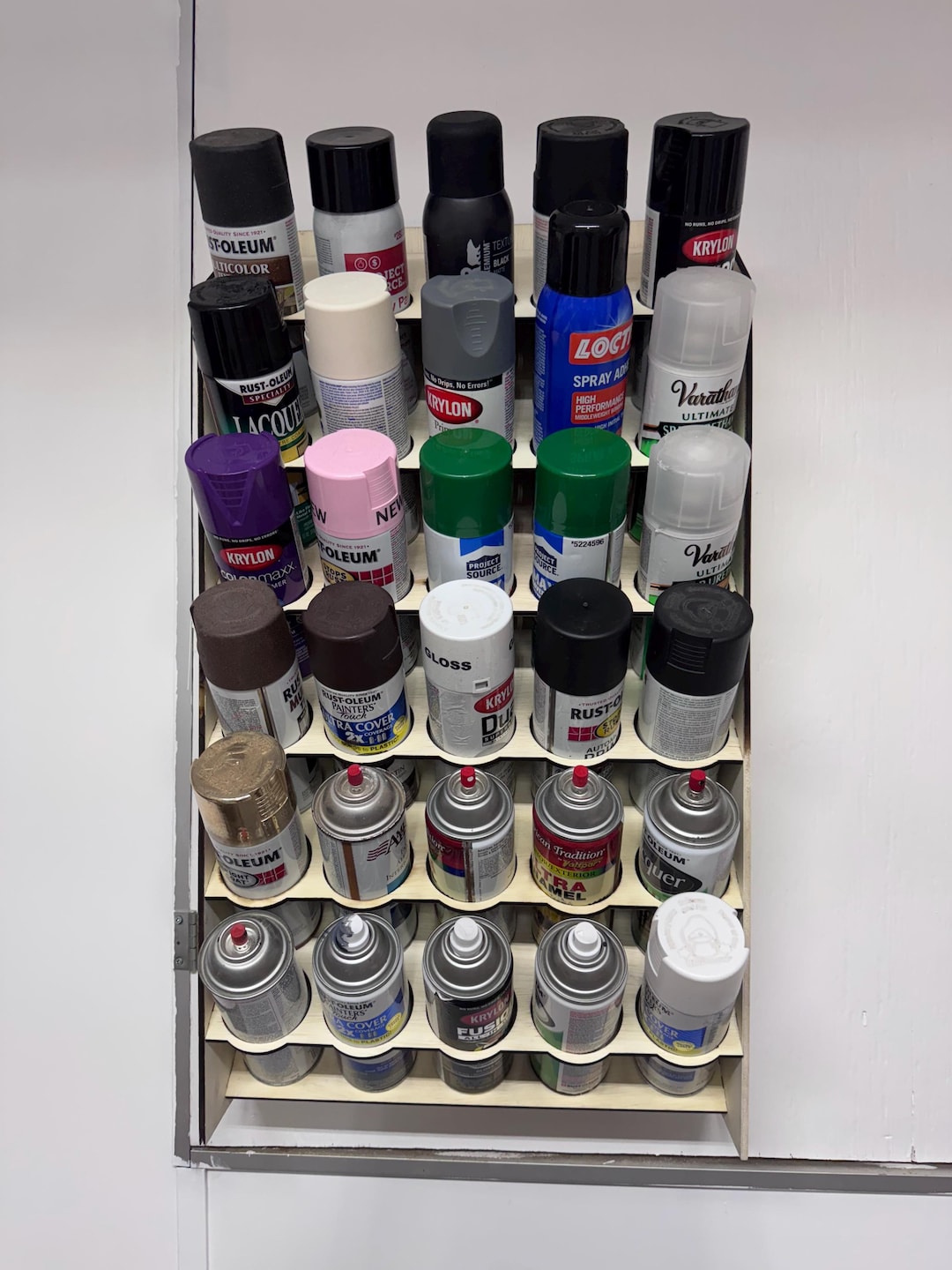 Wall Mounted 30 Spray Can Holder (laser/cnc Pattern) - Etsy