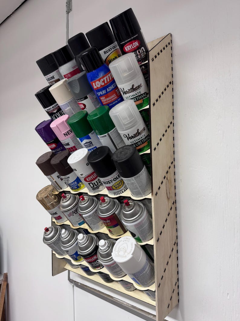Wall Mounted 30 Spray Can Holder (laser/cnc Pattern) - Etsy