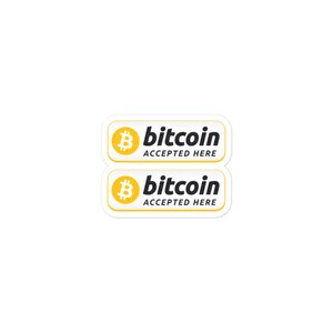 Bitcoin Accepted Here Sticker X2 Crypto Payment Trader Gift - Etsy