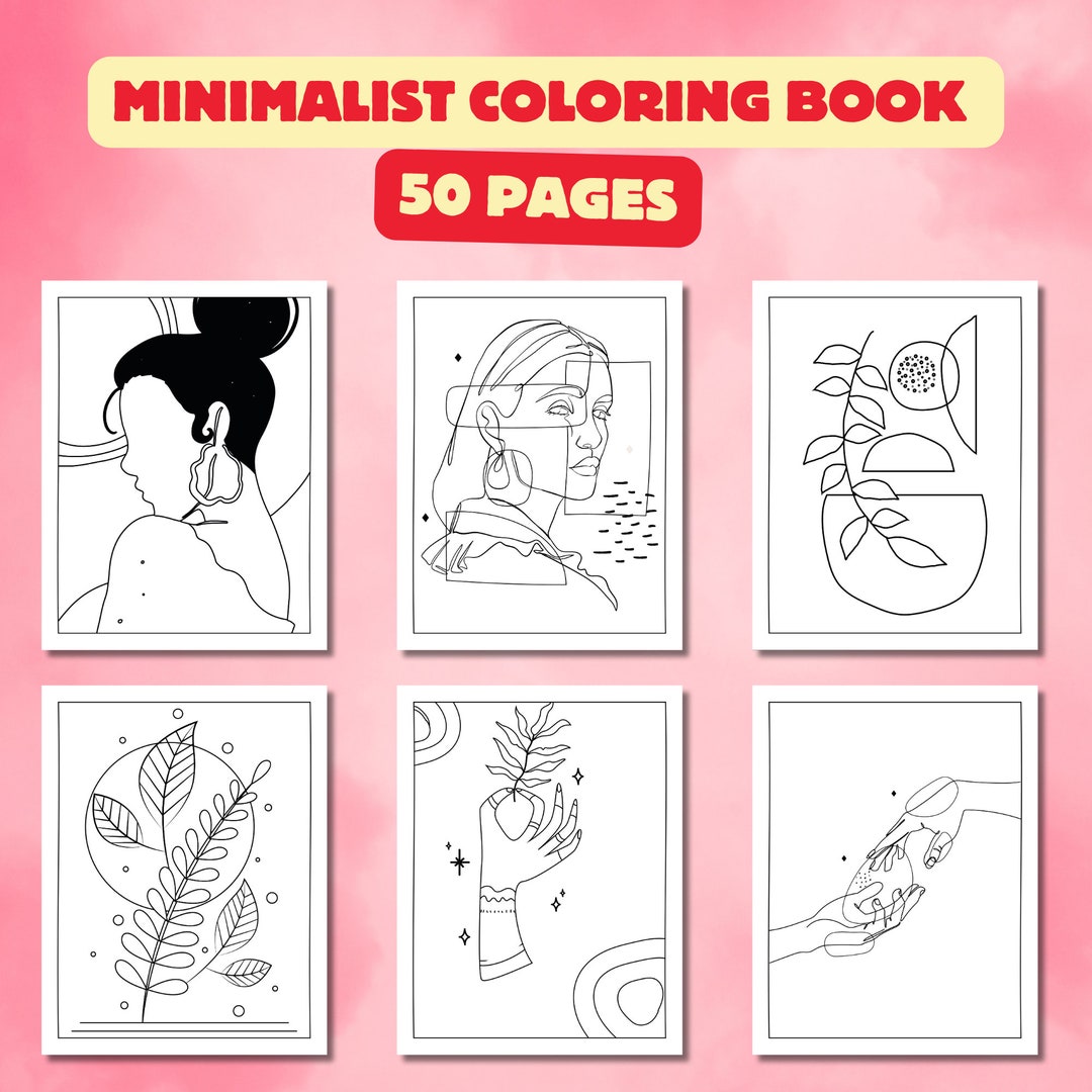 Minimalist Boho Coloring Book for Relaxation and Creativity Adult ...