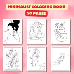 Minimalist Boho Coloring Book for Relaxation and Creativity Adult ...
