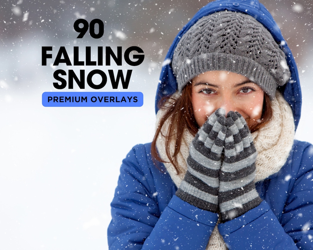 90 Realistic Falling Snow Overlays, Falling Snow, Photoshop Overlays ...